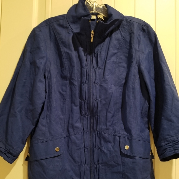 Zenergy | Jackets & Coats | Zenergy By Chicos Regal Blue Coat Jacket ...